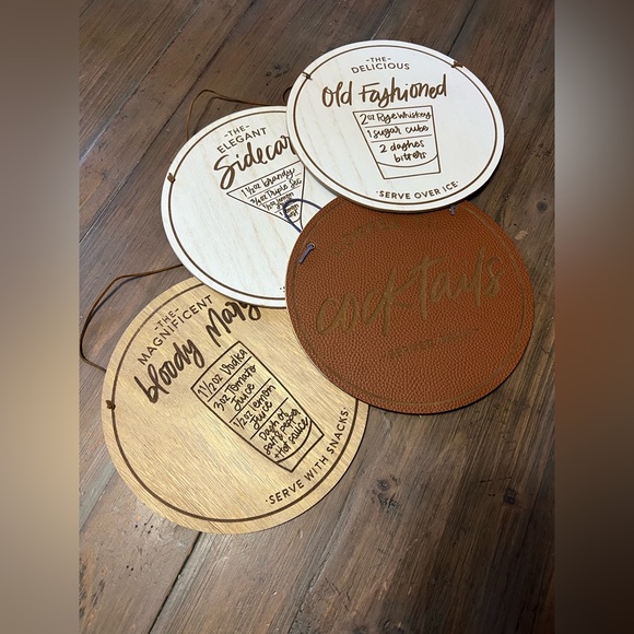Wall Decor | Home Bar Kitchen Decor Wooden Signs Set Of 4 | Poshmark